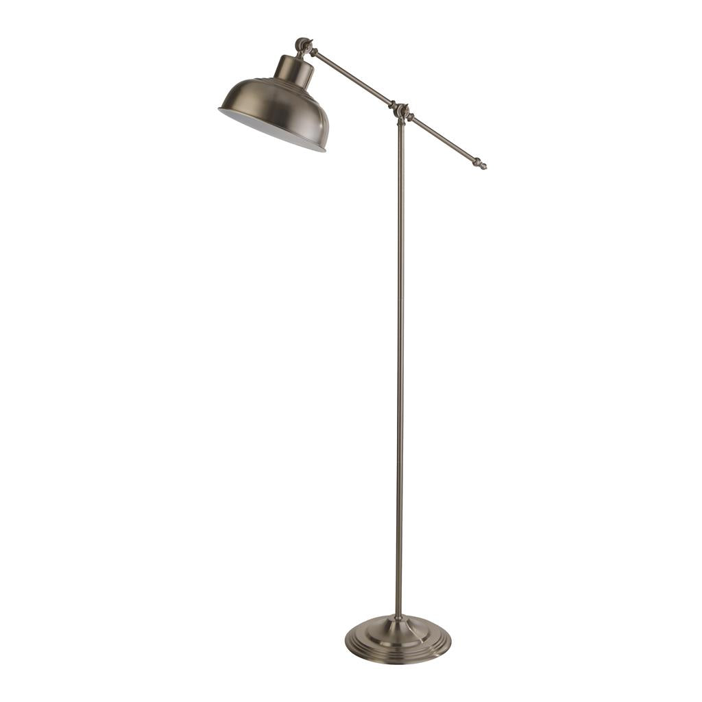 Macbeth Floor Lamp - Satin Silver Metal – Smyth's Homevalue