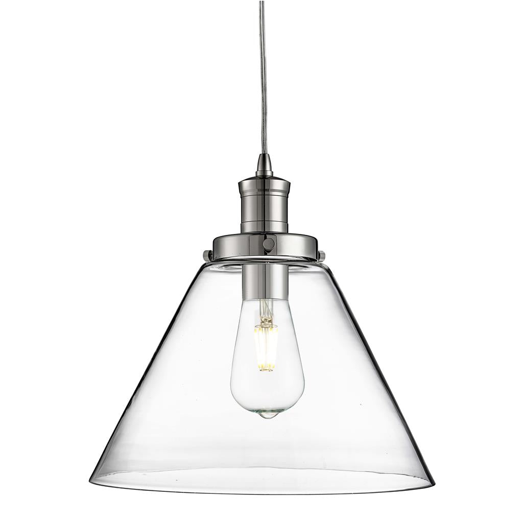 Pyramid Pendant - Chrome & Glass – Smyth's Homevalue