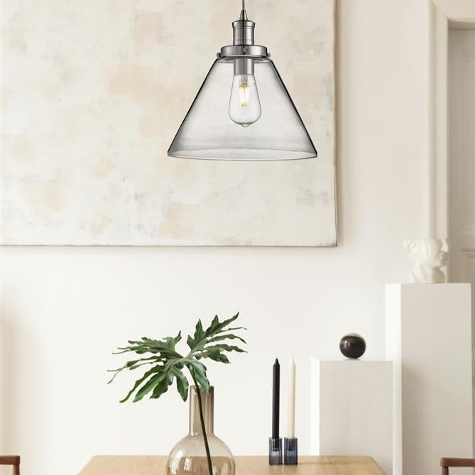 Pyramid Pendant - Chrome & Glass – Smyth's Homevalue