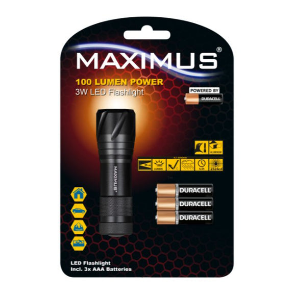 Maximus LED Flashlight 3W 100lm – Smyth's Homevalue