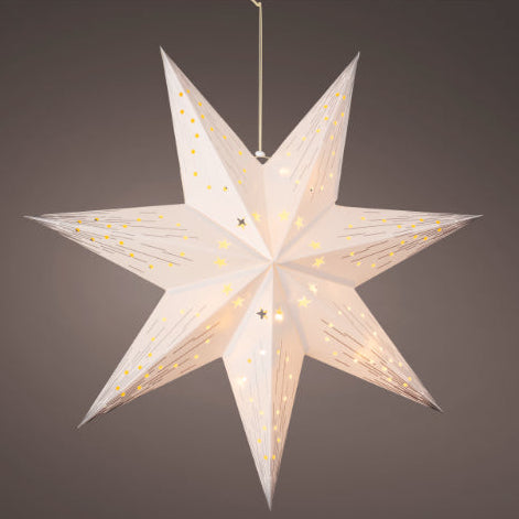 Kaemingk Warm White Paper Christmas LED Star Decoration – Smyth's Homevalue