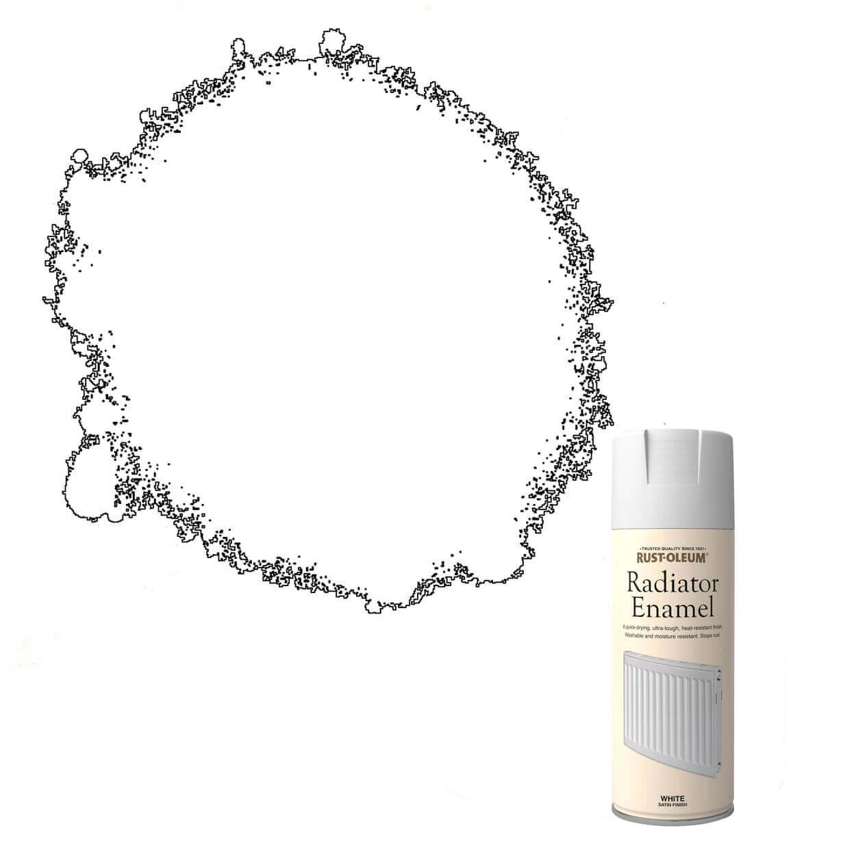 Rust-Oleum Radiator Enamel Spray Paint 400ML - White Satin – Smyth's ...