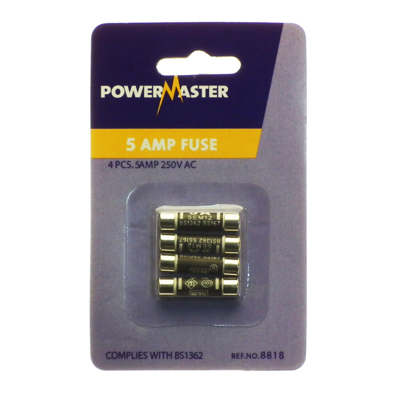 Powermaster Electrical 5 Amp Fuse Pack of 4 – Smyth's Homevalue