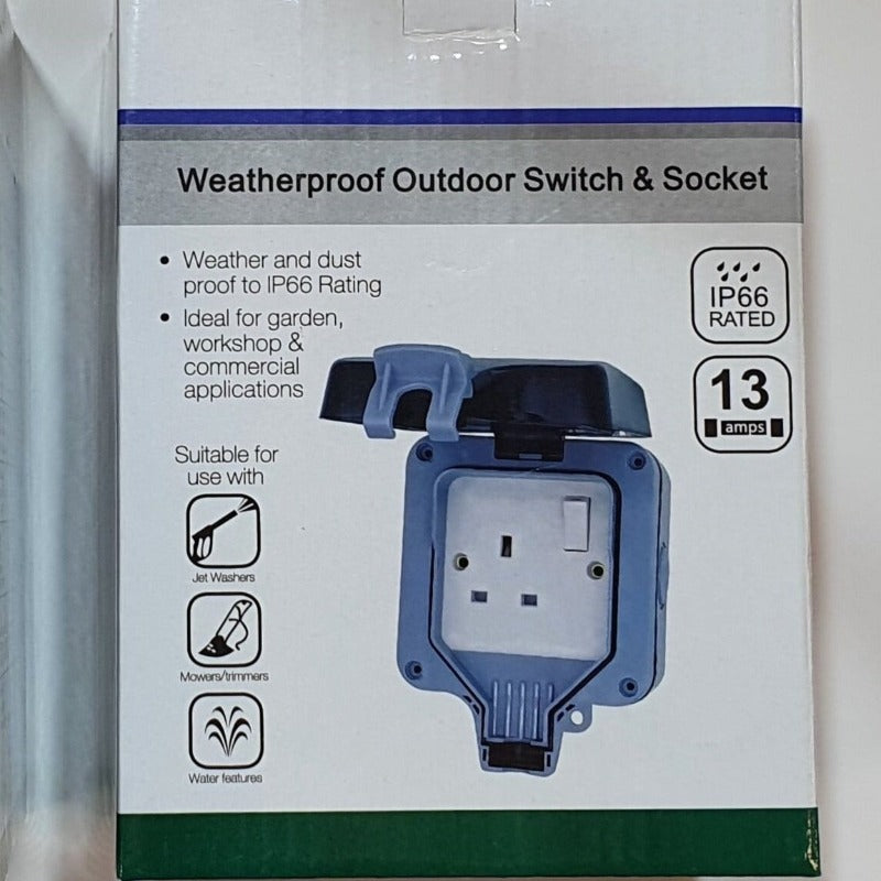 Powermaster Electrical Weatherproof Outdoor Switched Socket IP66 ...