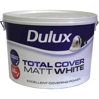 Dulux Total Cover Matt White 10L – Smyth's Homevalue